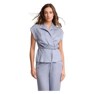 Kocca Femme, Blouses et Chemises, Bleu, Taille: 44 FR Haut Cache-Coeur Professionnel