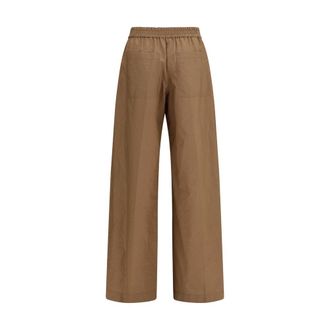 Brunello Cucinelli Womens Brown Cotton Casual Pants