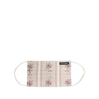 Dolce & Gabbana Falten-Gesichtsmaske mit Blumenprint - - Accessories - Herren - Beige - ONE SIZE