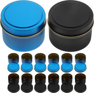 BESPORTBLE 24 St&uuml;ck Selbstgemacht Kerzengl&auml;ser aus Wei&szlig;blech 4oz mit Dicht Schlie&szlig;endem Deckel Aromatherapie Kerzendosen Teelichthalter und Aufbewahrungsbeh&auml;lter