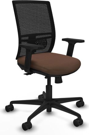 Piqueras y Crespo B&uuml;rostuhl mit 2D-Armen, h&ouml;henverstellbare Lendenwirbelst&uuml;tze, ausgestattet mit Synchron/Translack und Schneideschaum, mit Rollen von 65 mm, Nylon, Sch