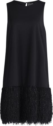 Vera Mont Damen Abendkleid mit Fransen 36, Schwarz