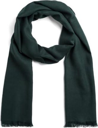 Qualicoq Echarpe Longue Hiver et Mi-saison - Made in France - Echarpe Homme et Echarpe Femme top El&eacute;gance - 16 Couleurs Unies - Confort et Douceur (Vert boutei