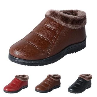 Generic Bottes dhiver &agrave; enfiler confortables pour homme - Bottes de marche thermiques &eacute;paisses et chaudes avec doublure en fourrure antid&eacute;rapante - Bottes de 