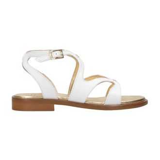 Elisabetta Franchi Flache Sandalen aus Nappaleder - - Shoes - Damen - Wei&szlig; - 35 EU