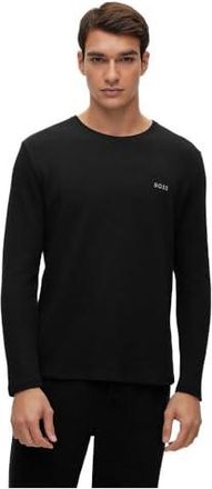 BOSS Hommes Waffle LS-Shirt T-Shirt de Pyjama en Coton m&eacute;lang&eacute; &agrave; la Structure gaufr&eacute;e