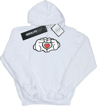 Disney Mickey Mouse Heart Hands Kapuzenpullover f&uuml;r Herren (Wei&szlig;)
