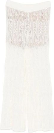 Liu Jo Femme, Pantalons, Blanc, Taille: 40 FR Wide Pantalons
