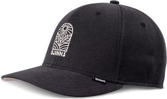 Djinns Leaf Sun Casquette de baseball 6 panneaux TrueFit avec visière incurvée pour papa, Noir, taille unique