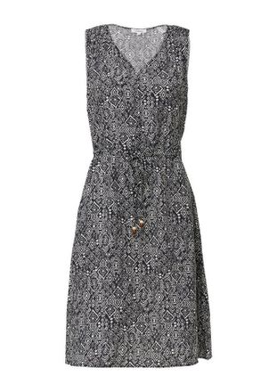 s.Oliver Minikleid Kleid Kurzes Kleid aus strukturiertem Viskosemix mit Binde-Detail