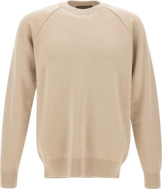 FILIPPO DE LAURENTIIS Pull en laine m&eacute;rinos extra-fine - Homme - Pulls - Beige - Taille: M