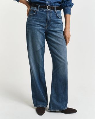 GANT Damen Relaxed Fit Jeans (31) MID Blau BROKEN IN