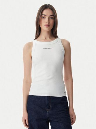 Tommy Jeans Top Ess Logo DW0DW22806 Creme Slim Fit