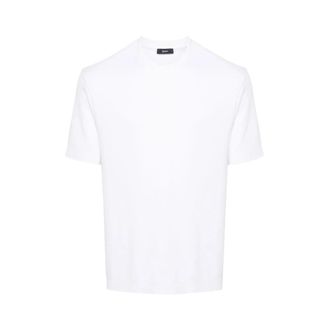 Herno Wei&szlig;es Baumwoll-T-Shirt - - Tops - Herren - Wei&szlig; - 2XL