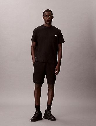 Calvin Klein Jogging-shorts Aus Baumwollfrottee Mit Logo - Black - Herren - 2XL