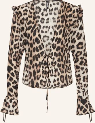 Worst Behavior Wrstbhvr Bluse Omba Mit Volants Aus Seide braun