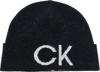 Calvin Klein Elevated Monogram Beanie K60K609972 Bonnet en Tricot, Noir (CK Black), OS Femme