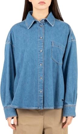 Max Mara Femme, Blouses et Chemises, Bleu, Taille: 38 FR Chemise en denim Foggia