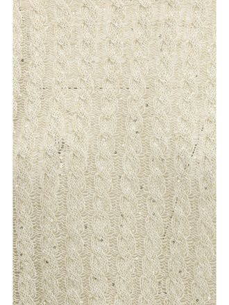 Brunello Cucinelli Dazzling Cable Sweater - Beige