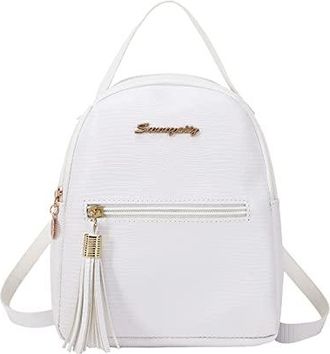 Generic Sac &agrave; dos pour ordinateur portable pour femme - D&eacute;coration &agrave; pompons - Pratique - Grande capacit&eacute; - Fermeture &eacute;clair - Sac &agrave; dos en maille pour adulte