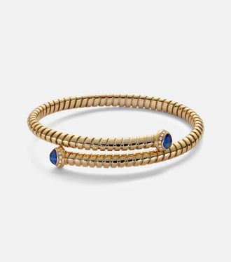 Marina B Jonc en or jaune 18 ct, saphirs bleus et diamants