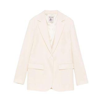 Semicouture Giacca in Lana Ebano - - Jackets - Damen - Wei&szlig; - L