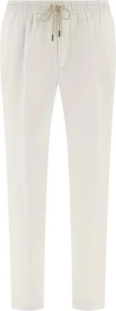 Boggi Milano Homme, Pantalons, Blanc, Taille: 4XL City Linen Pantalons