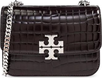 Tory Burch Femme, Sacs, Brun, Taille: ONE Size Petit sac bandoulière Eleanor en cuir façon croco