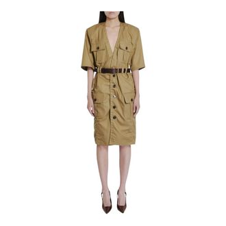 Saint Laurent Damen, Kleider, Beige, SGr&ouml;&szlig;e