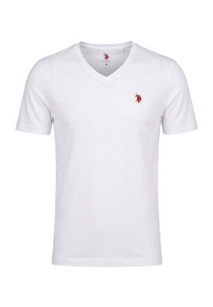 U.S.Polo Association T-Shirt USRiider Herren V-Neck 2er Pack - Baumwollmix Basic Moderne V-Ausschnitt Shirts mit weichem Tragegef&uuml;hl