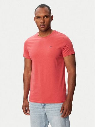 Tommy Jeans T-Shirt DM0DM04411 Rot Slim Fit