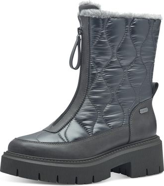 Marco Tozzi Damen Stiefeletten ohne Absatz Gefüttert mit Plateau, Silber (Pewter Comb), 42 EU