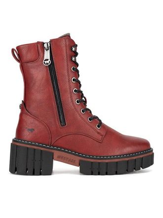 Mustang Jeans Mustang Schn&uuml;rschuhe 1447-504 Rot