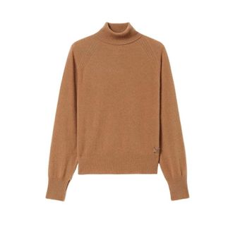 Twinset Femme, Pulls, Brun, Taille: 38 FR Pull Col Roulé en Laine et Cachemire Marron
