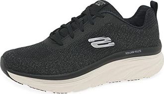 Skechers Femme DLux Walker Daily Beauty Basket, Black Knit/White Trim, 37 EU
