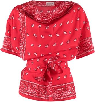 P.A.R.O.S.H. P.a.r.o.s.h., Femme, Blouses et Chemises, Rouge, Taille: 38 FR Blusa