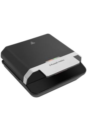 Russell Hobbs Sandwichtoaster, Schwarz, Metall, Kunststoff, 23.0x10.5x23.5 cm, Antihaftbeschichtung, wärmeisolierte Griffe, rutschfeste Füße, senkrechte Aufbewahrun