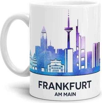 Tassendruck Frankfurt-Tasse Skyline - Kaffeetasse/Mug/Cup - Qualität Made in Germany
