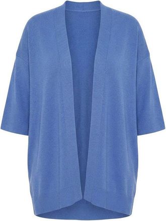 Ulla Popken Strickjacke Strickjacke oversized offene Form Schalkragen