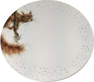 Wrendale Designs Set mit 4 wrendale Eichhörnchen Feines Porzellan Coupe Seite Teller 26cm