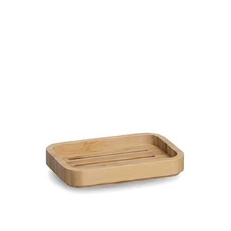 ZELLER PRAKTISCH WOHNEN Porte-Savon en Bambou Naturel 13 x 9 x 2 cm