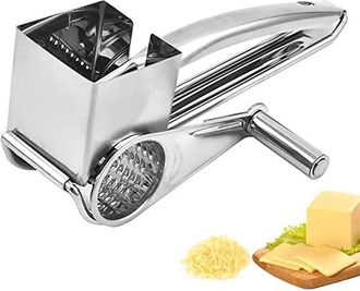 Generic R&acirc;pe &agrave; fromage avec manivelle, r&acirc;pe rotative en acier inoxydable pour r&acirc;per sans effort le fromage et les noix
