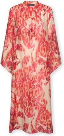 Elena Miro Femme, Robes, Rouge, Taille: 50 FR Robe Longue Imprim&eacute;e