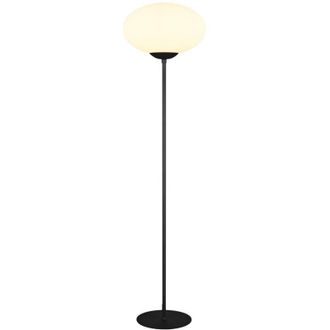 Trio Lampadaire design, Lampadaire vintage verre et m&eacute;tal Fomento Noir en Metal