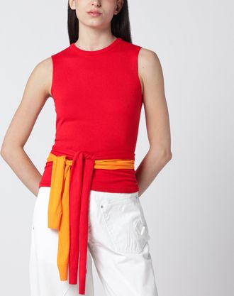 J.W.Anderson Rotes Top Mit B&auml;ndern An Der Taille