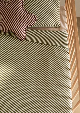 Mango Couverture enfant coton à rayures bicolore bleu encre - Home - 70X100cm - MANGO HOME