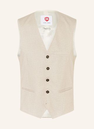 CG - Club of Gents Cg - Club Of Gents Anzugsweste Cg Plum Slim Fit beige