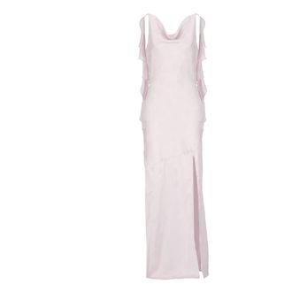Rotate Wide Neckline Ruffle Dress - - Dresses - Damen - Rosa - S