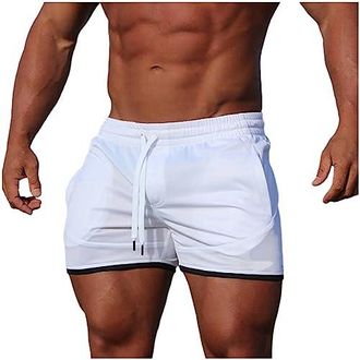 Generic Short de surv&ecirc;tement pour homme, taille &eacute;lastique, respirant, l&eacute;ger, respirant, short dentra&icirc;nement de sport avec cordon de serrage et poches pour le 