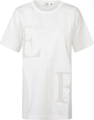 Elisabetta Franchi Femme, Tops, Blanc, Taille: 36 FR Elisabetta Franchi T-shirts et Polos